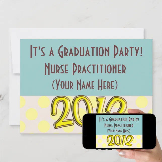 Nurse Practitioner Graduation Party Invitations | Zazzle