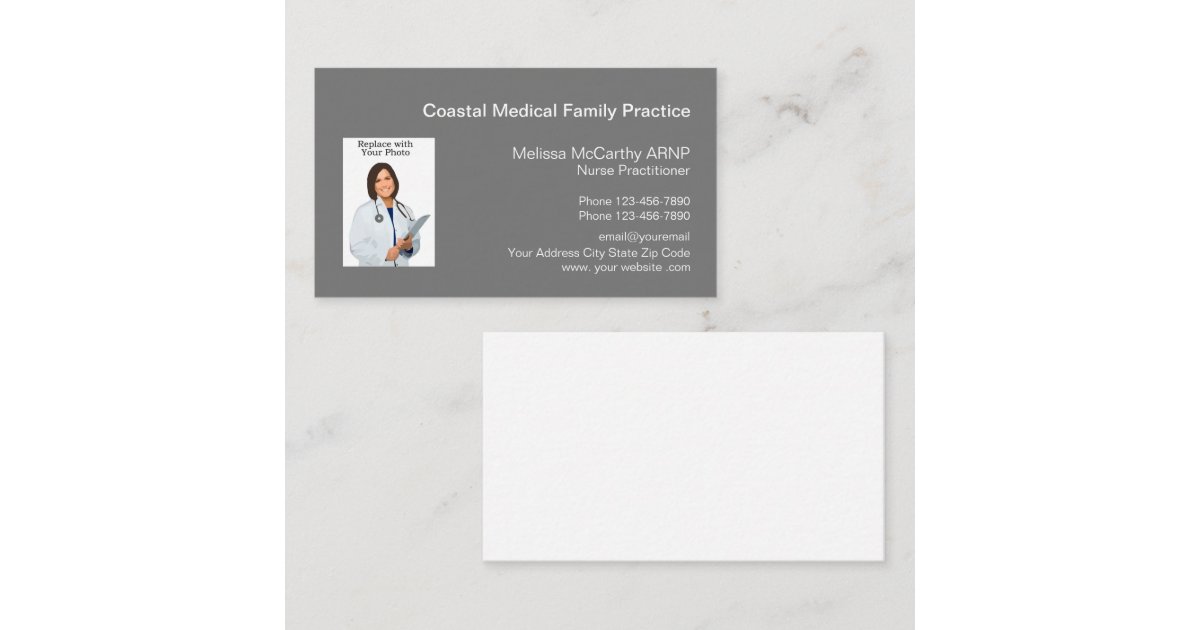 Nurse Practitioner Medical Business Card Template | Zazzle