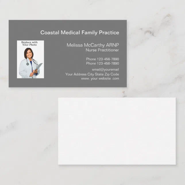 Nurse Practitioner Medical Business Card Template | Zazzle