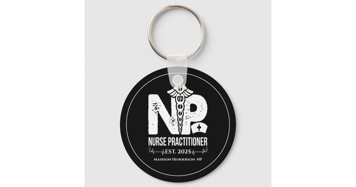 Nurse Practitioner Personalized Keychain | Zazzle