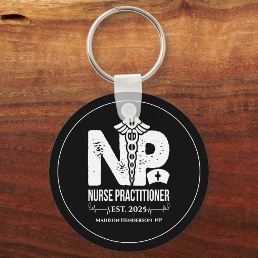 Nurse Practitioner Personalized Keychain | Zazzle