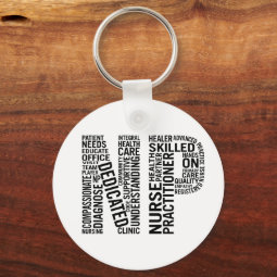 Nurse Practitioner Word Art NP Keychain | Zazzle