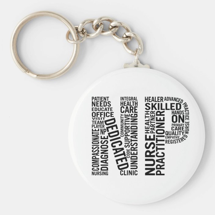 Nurse Practitioner Word Art NP Keychain | Zazzle.com
