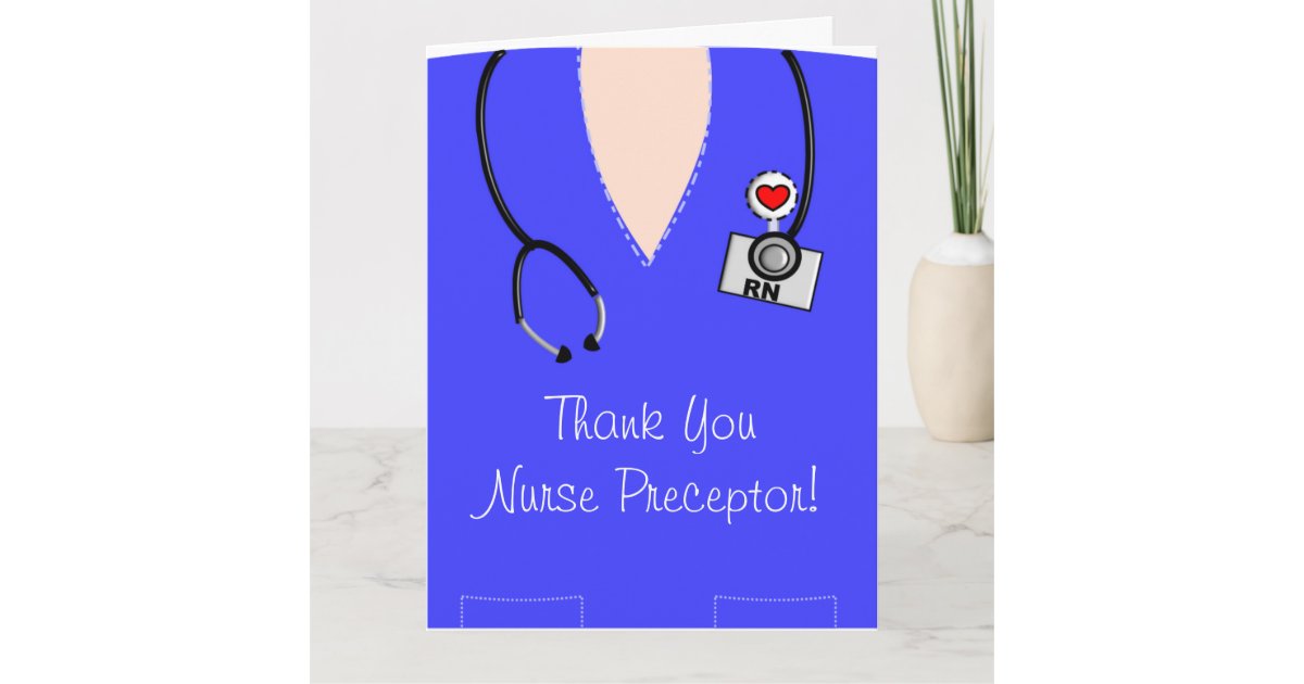 Nurse Preceptor Thank You Card IV | Zazzle