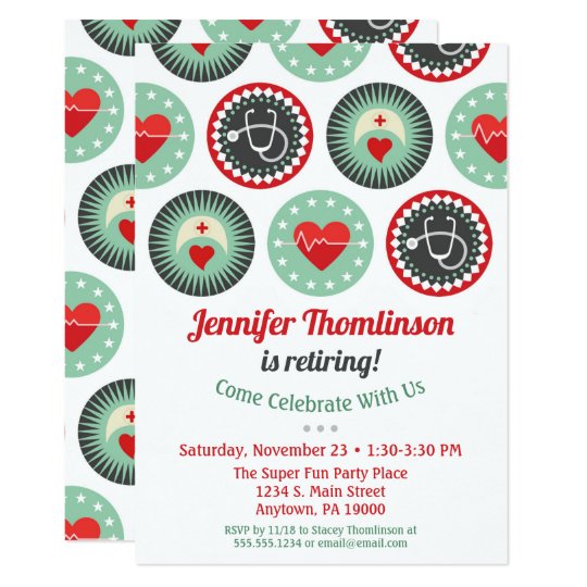 Nurse Retirement Invitation Nursing Party RN LPN | Zazzle.com