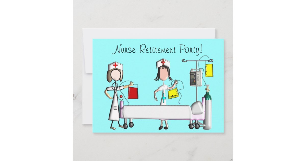 Nurse Retirement Party Invitations Hospital Design | Zazzle