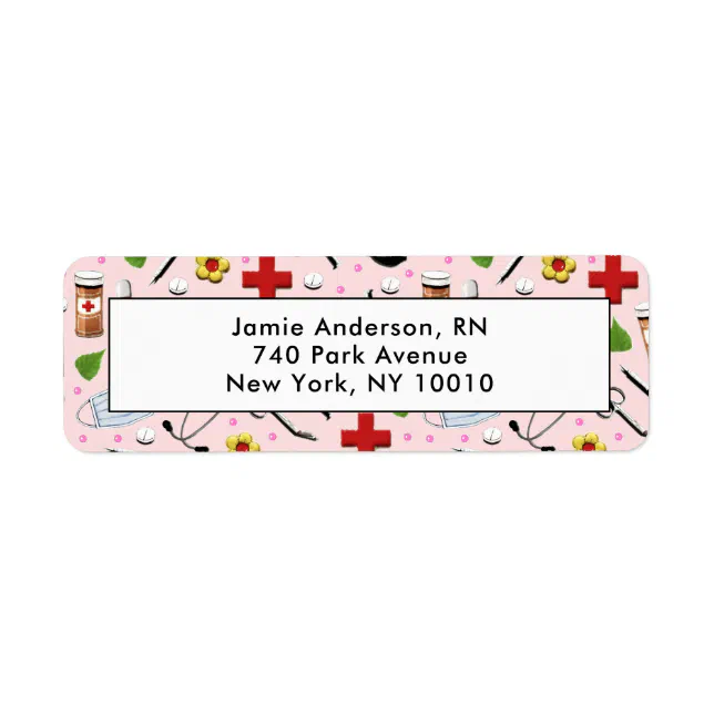 Nurse return-address label | Zazzle