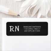 Nurse return address, RN chalkboard Label | Zazzle