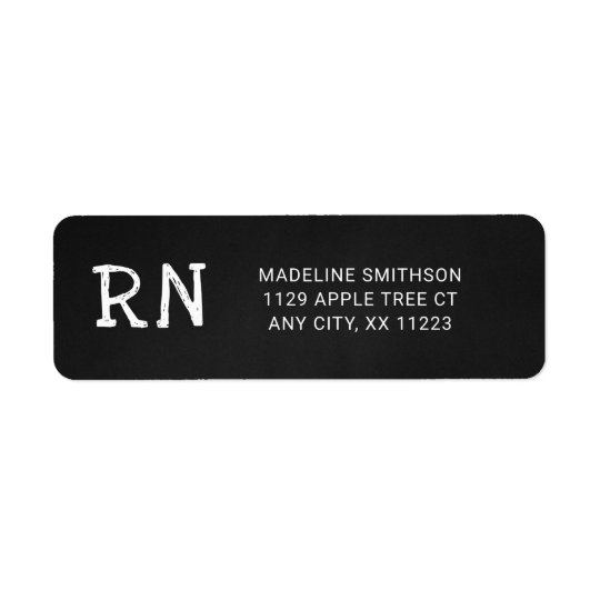 Nurse return address, RN chalkboard Label | Zazzle.com
