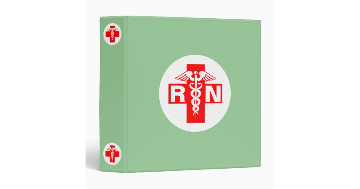 Nurse RN or Initials Binder | Zazzle
