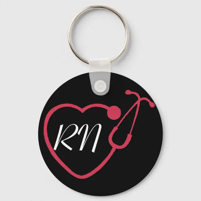 Nurse/ RN Stethoscope Key chain | Zazzle