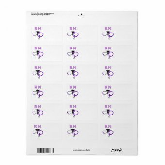 Nurse RN Stethoscope Label | Zazzle