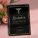 Nurse School Graduation Frame Caduceum Modern Gold Foil Invitation | Zazzle