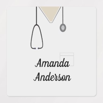 Nurse Scrubs Name Label | Zazzle