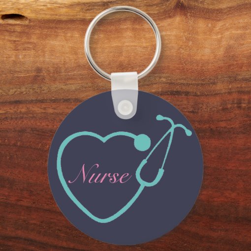 Nurse Stethoscope Key Chain | Zazzle