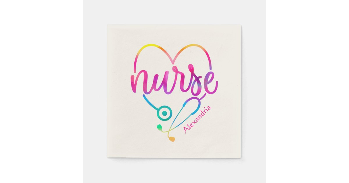 Nurse Stethoscope Napkins | Zazzle