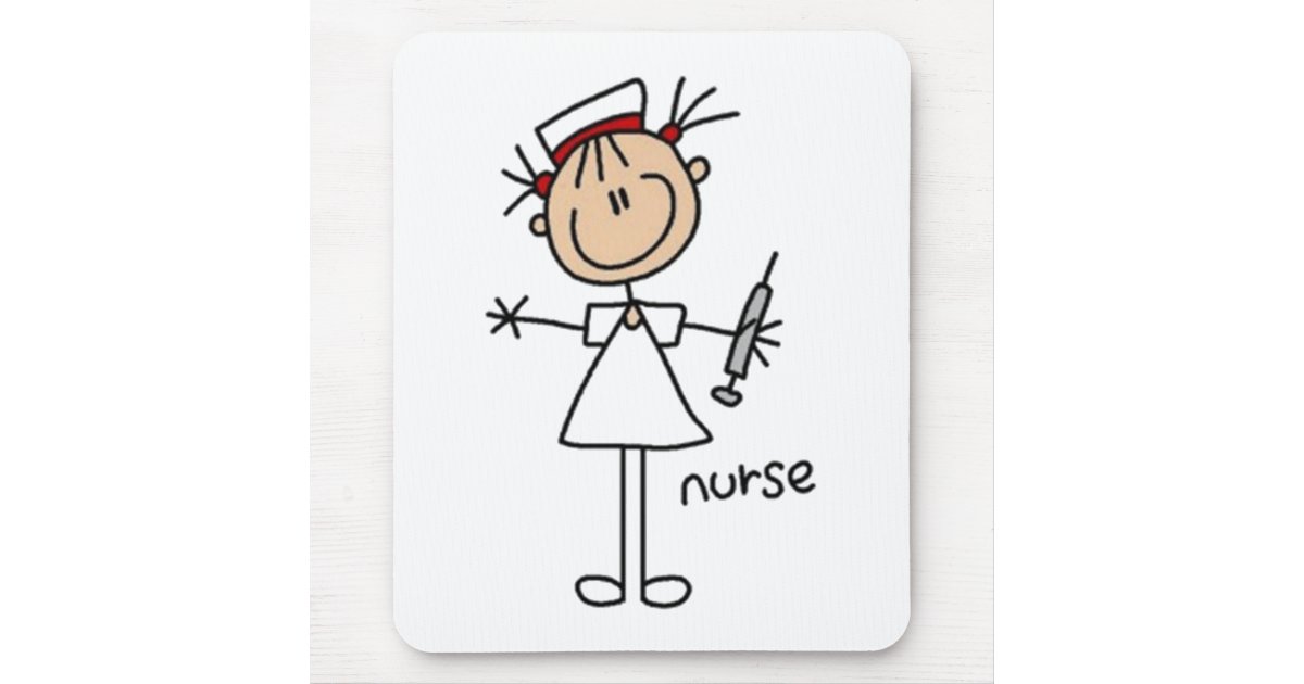 Nurse Stick Figure Mouse Pad | Zazzle