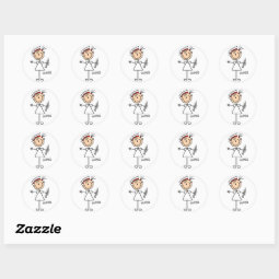 Nurse Stick Figure Sticker | Zazzle