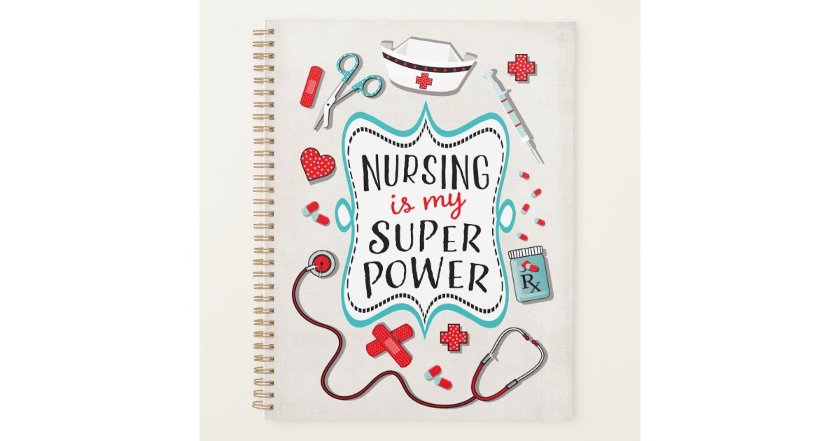 Nurse Super Power Planner | Zazzle
