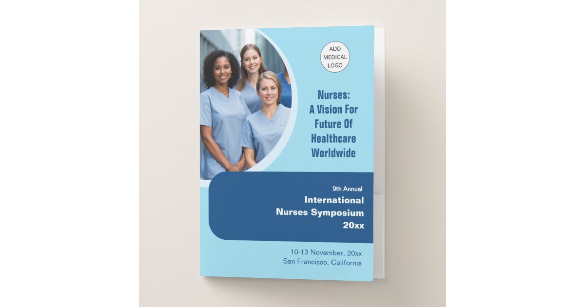 Nurse Technician Caregiver Medical Conference Pocket Folder | Zazzle
