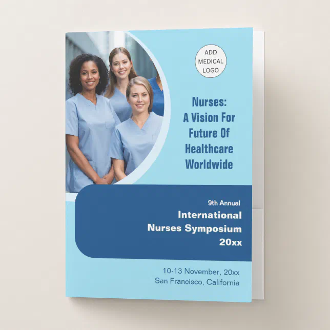 Nurse Technician Caregiver Medical Conference Pocket Folder | Zazzle