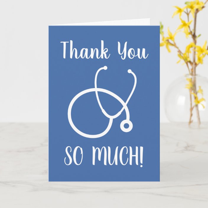 Nurse thank you card with stethoscope design | Zazzle.com
