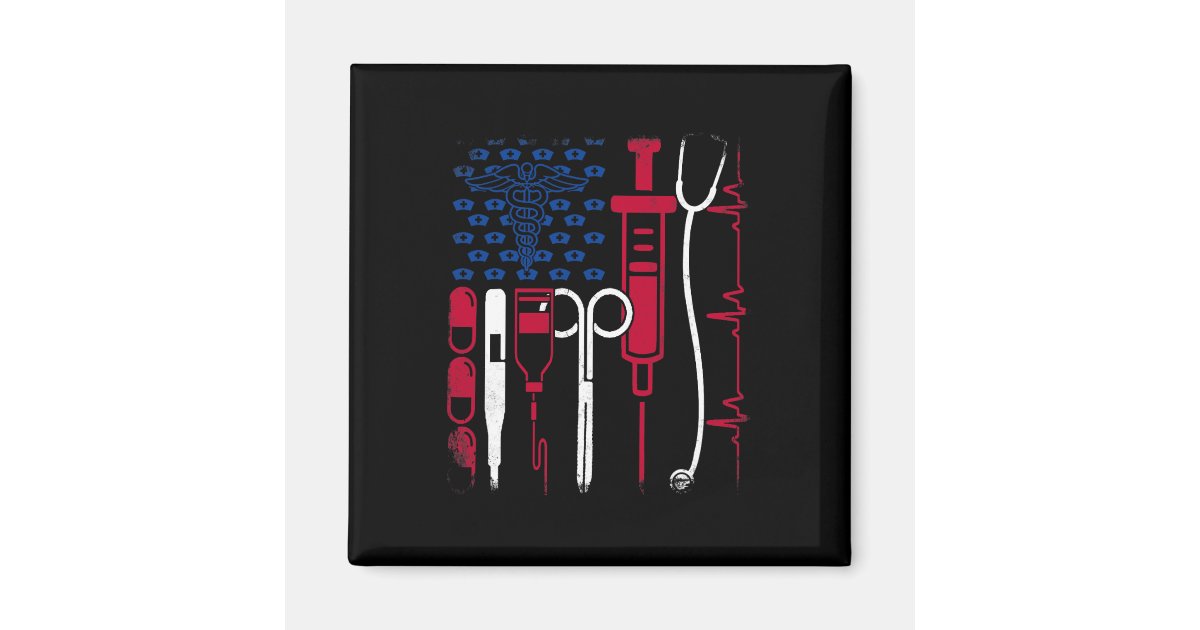 Nurse Tool American Flag Pride 4th Of July Proud N Magnet | Zazzle