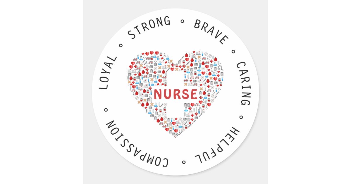 Nurse week healthcare doctor heart appreciation sq classic round ...