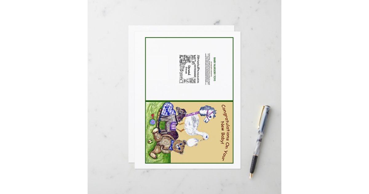 Nursery Congratulations On New Baby Card Print | Zazzle