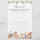 Nursery Rhymes Baby Shower Who Am I Game | Zazzle