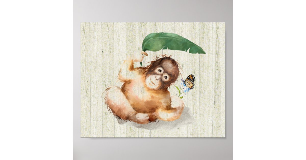Nursery Room Monkey Poster | Zazzle