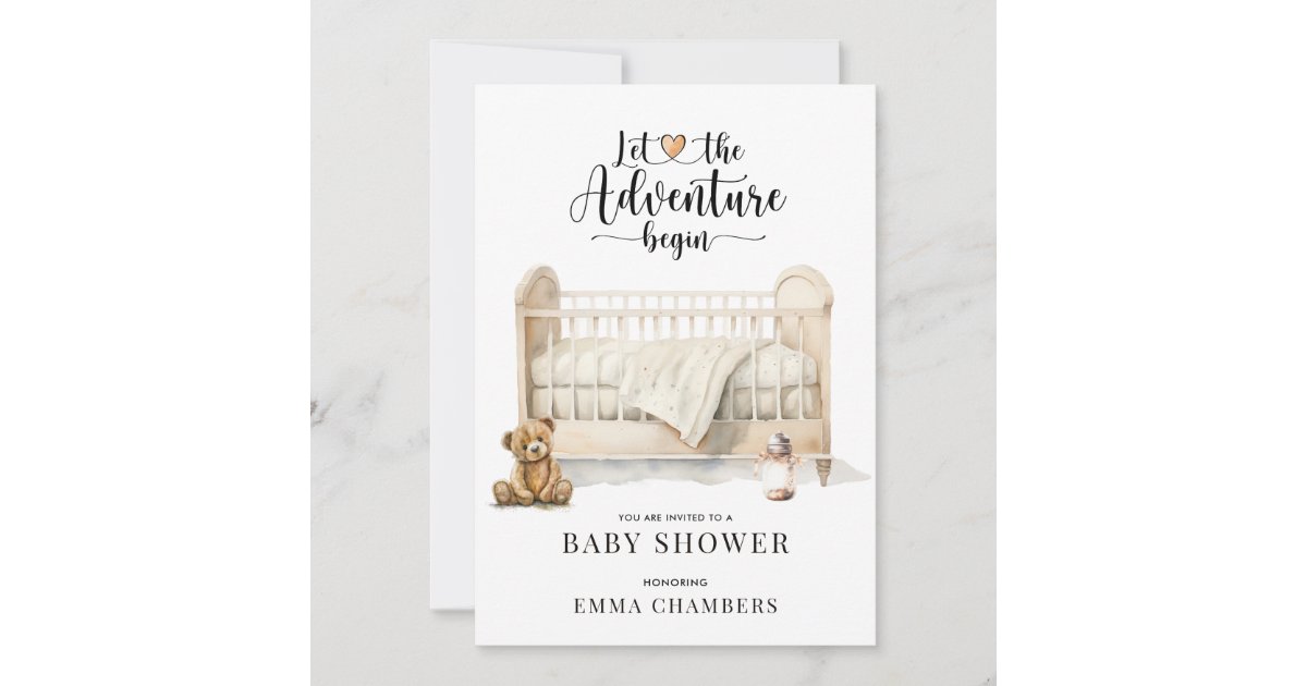 Nursery Scene Baby Shower Invitation | Zazzle
