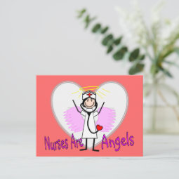 Nurses Are Angels Postcard | Zazzle