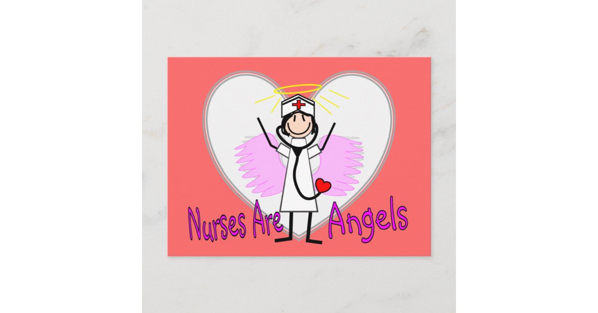 Nurses Are Angels Postcard | Zazzle