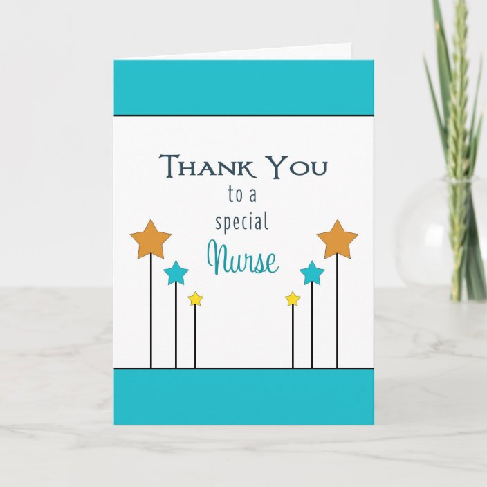 Nurses Day Greeting Card with Stars | Zazzle.com