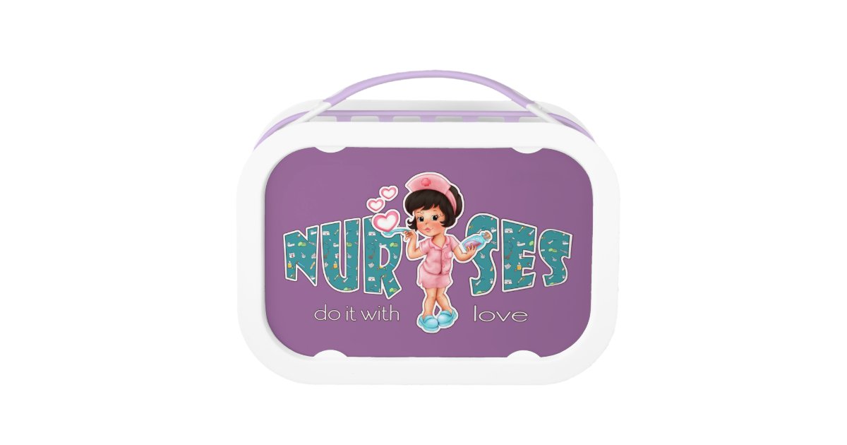 Nurses do it with Love. Nurse Lunch Box | Zazzle