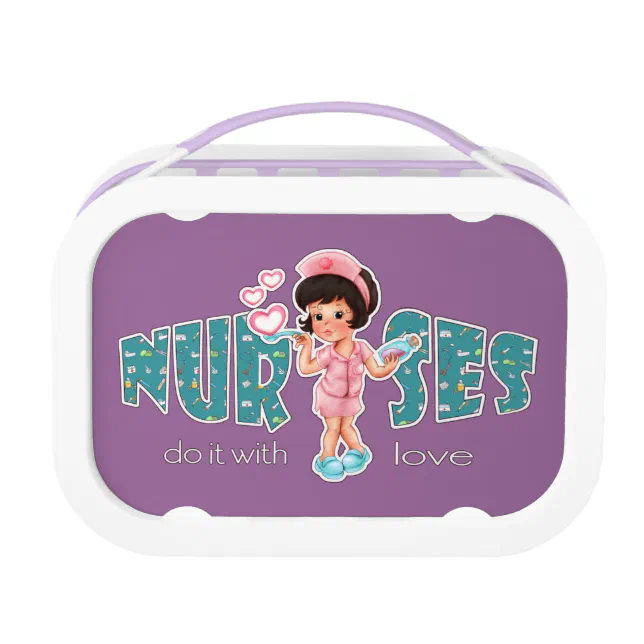 Nurses do it with Love. Nurse Lunch Box | Zazzle