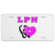 Nurses LPN License Plate | Zazzle