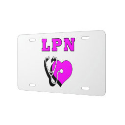 Nurses LPN License Plate | Zazzle