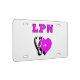 Nurses LPN License Plate | Zazzle