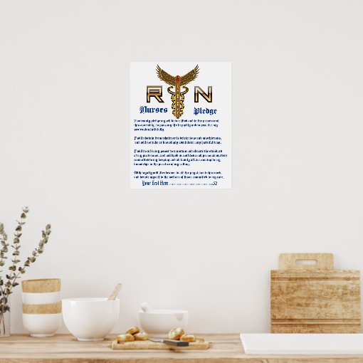 Nurses Pledge 16X20 Please View About Design Poster | Zazzle