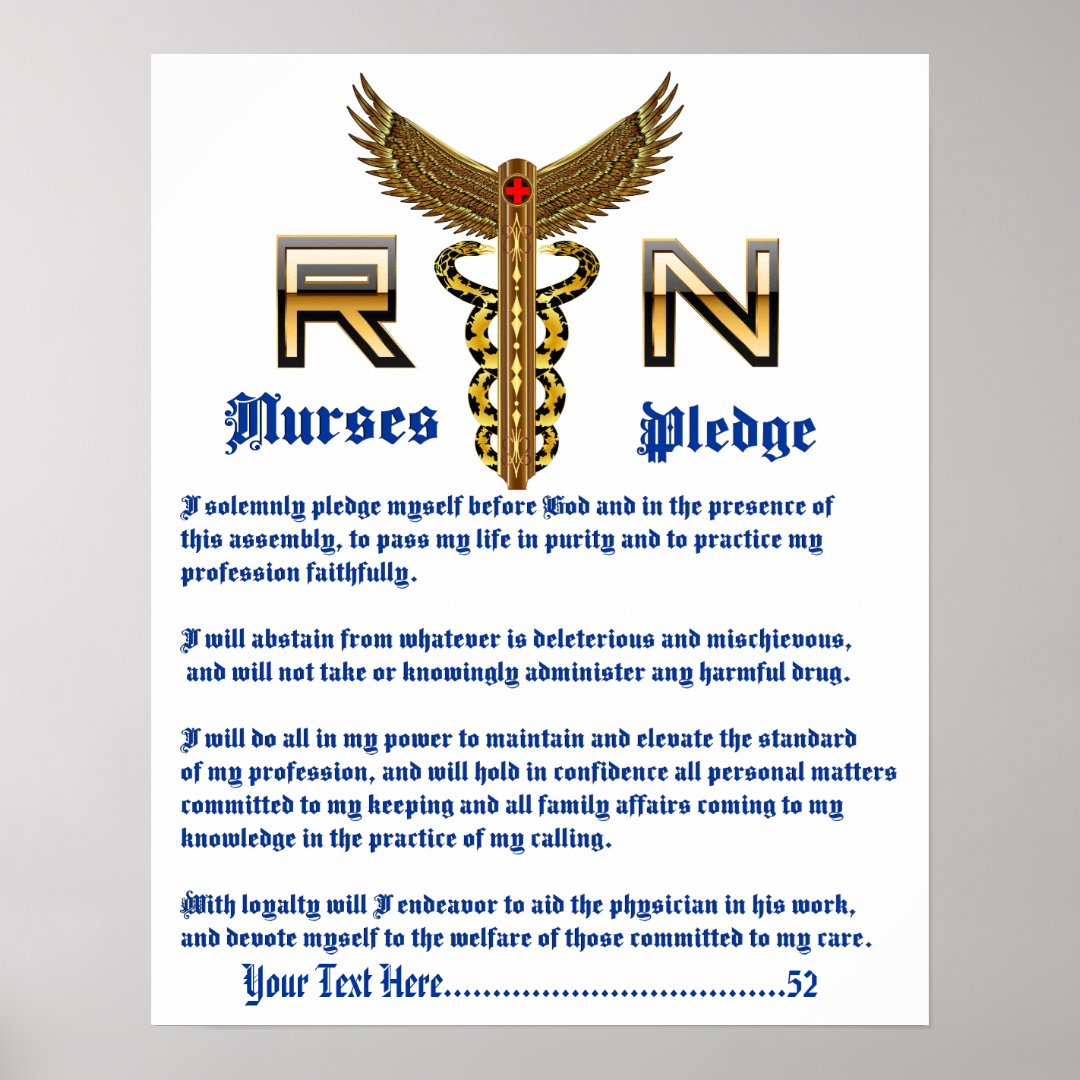 Nurses Pledge 16X20 Please View About Design Poster | Zazzle