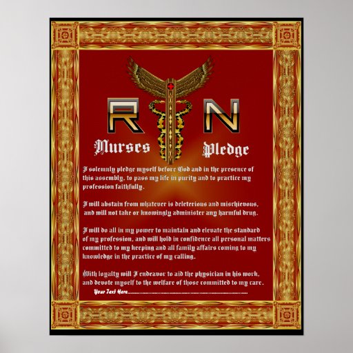Nurses Pledge 16X20 Please View About Design Poster | Zazzle
