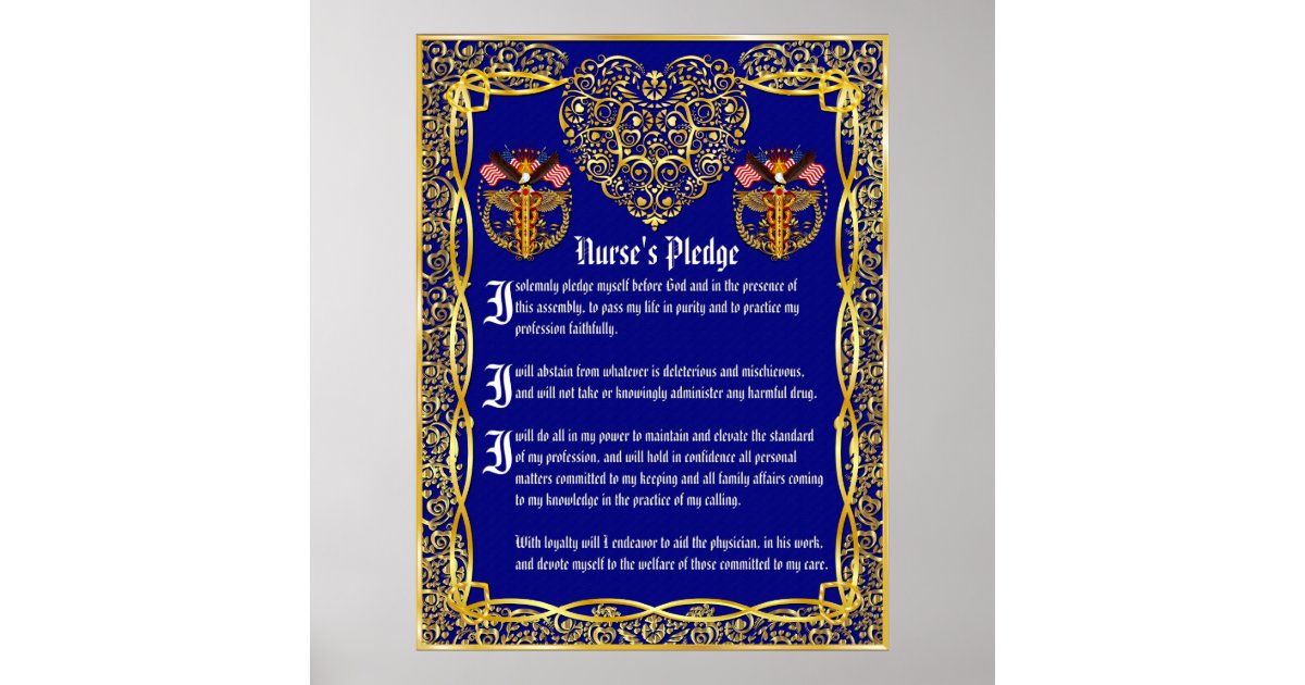 Nurse's Pledge Poster | Zazzle