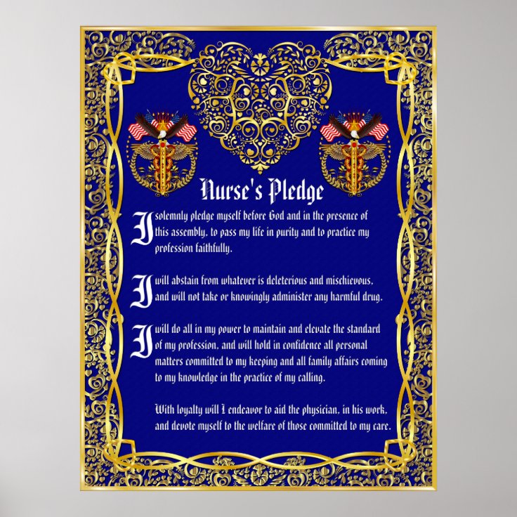 Nurse's Pledge Poster | Zazzle
