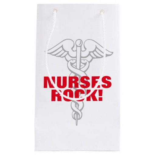 Nurses Rock gift bag for nursing week party favors | Zazzle