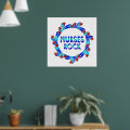Nurses Rock Red Stars Poster | Zazzle