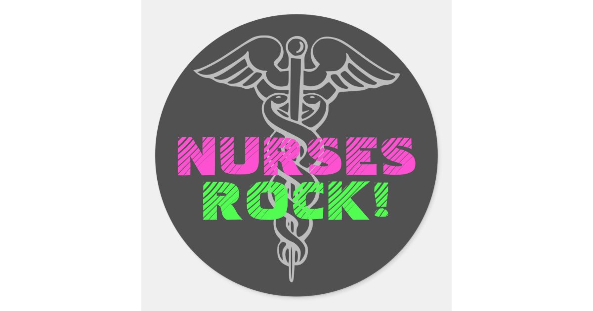 Nurses Rock! stickers | Zazzle