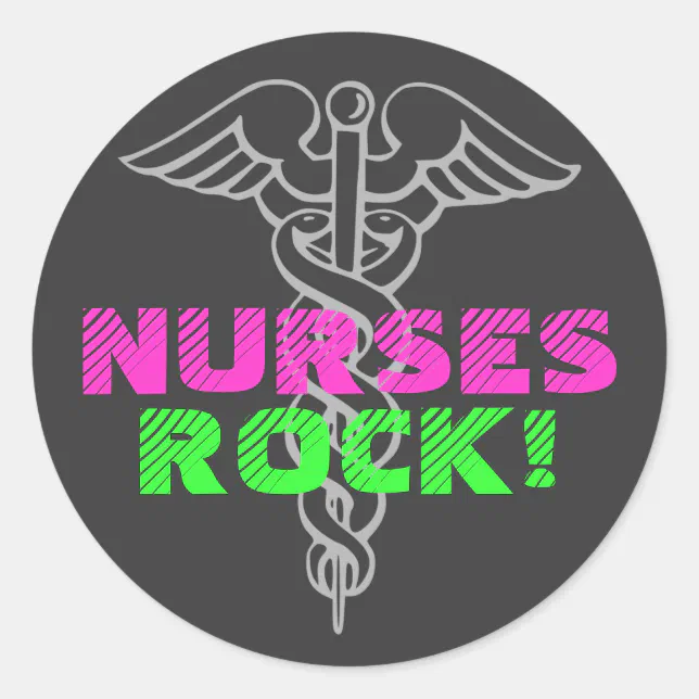Nurses Rock! stickers | Zazzle