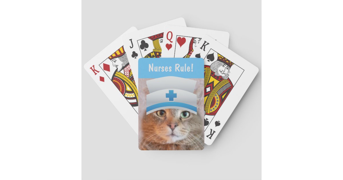 Nurses Rule Poker Cards | Zazzle
